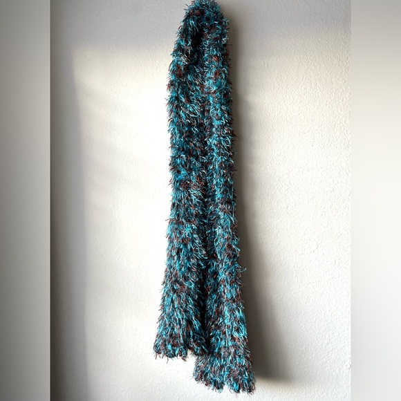 Source Unknown | Accessories | Blue Fuzzy Scarf | Poshmark